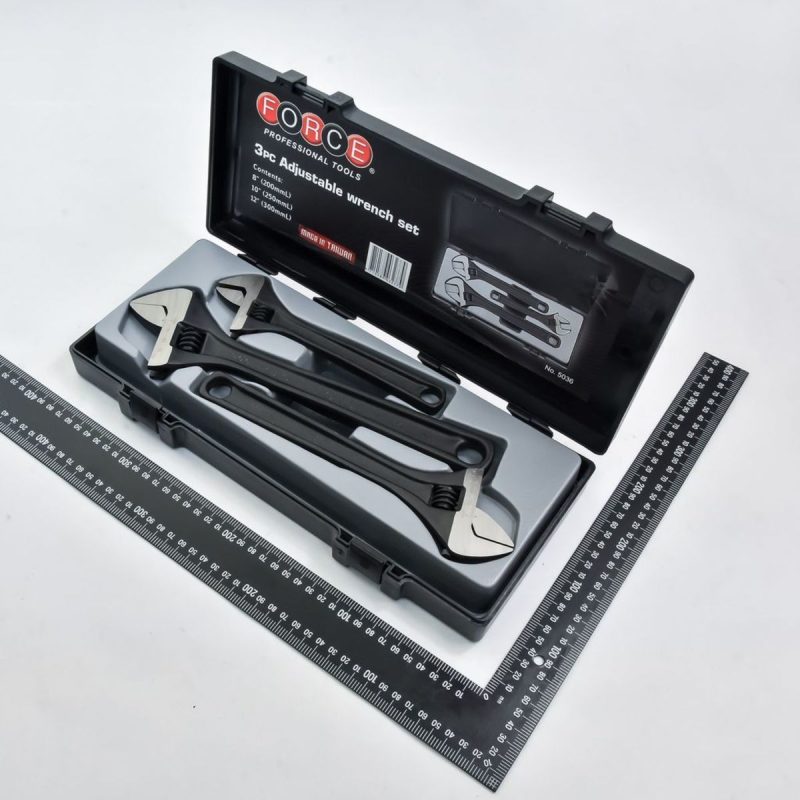 FORCE ประแจเลื่อน 3 ชิ้น ขนาด 8,10,12" รุ่น 5036 (ฟอร์ซ) - STintertrade