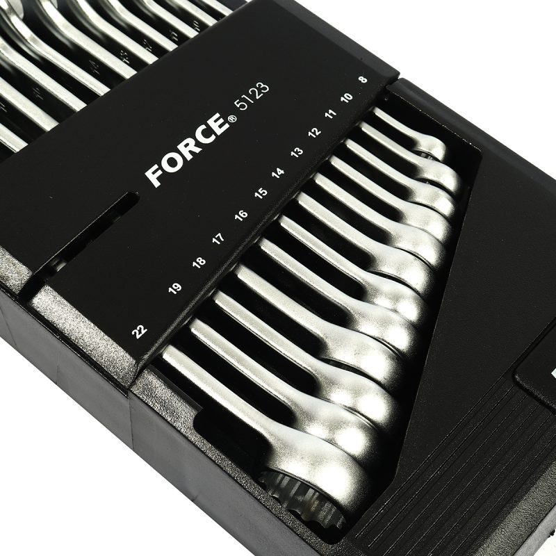 5123 ชุดประแจแหวนข้างปากตาย 12 ชิ้น FORCE ขนาด 8-22 มม. - STintertrade