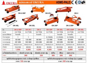 OKURA แม่แรงตะเข้ รุ่น OK-3EL - STintertrade