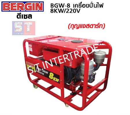 BERGIN เครื่องปั่นไฟดีเซล BGW-8 - STintertrade