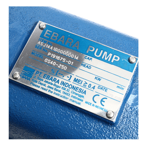 EBARA GS 40-250 ปั๊มเพลาลอย (ไม่รวมหน้าแปลน) - STintertrade