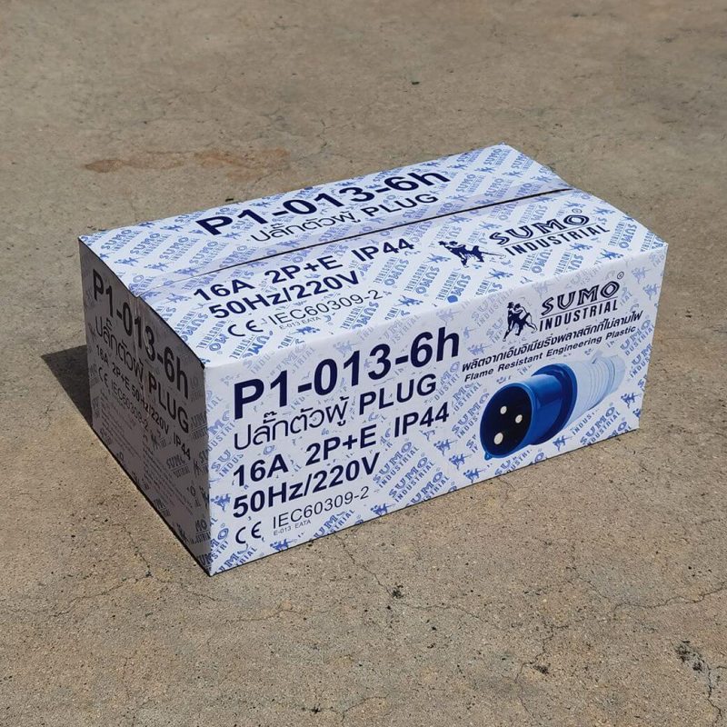 พาวเวอร์ปลั๊ก 2สาย 3ขา 16A รุ่น P1-313U (ตัวเมีย) Type Thai SUMO ...