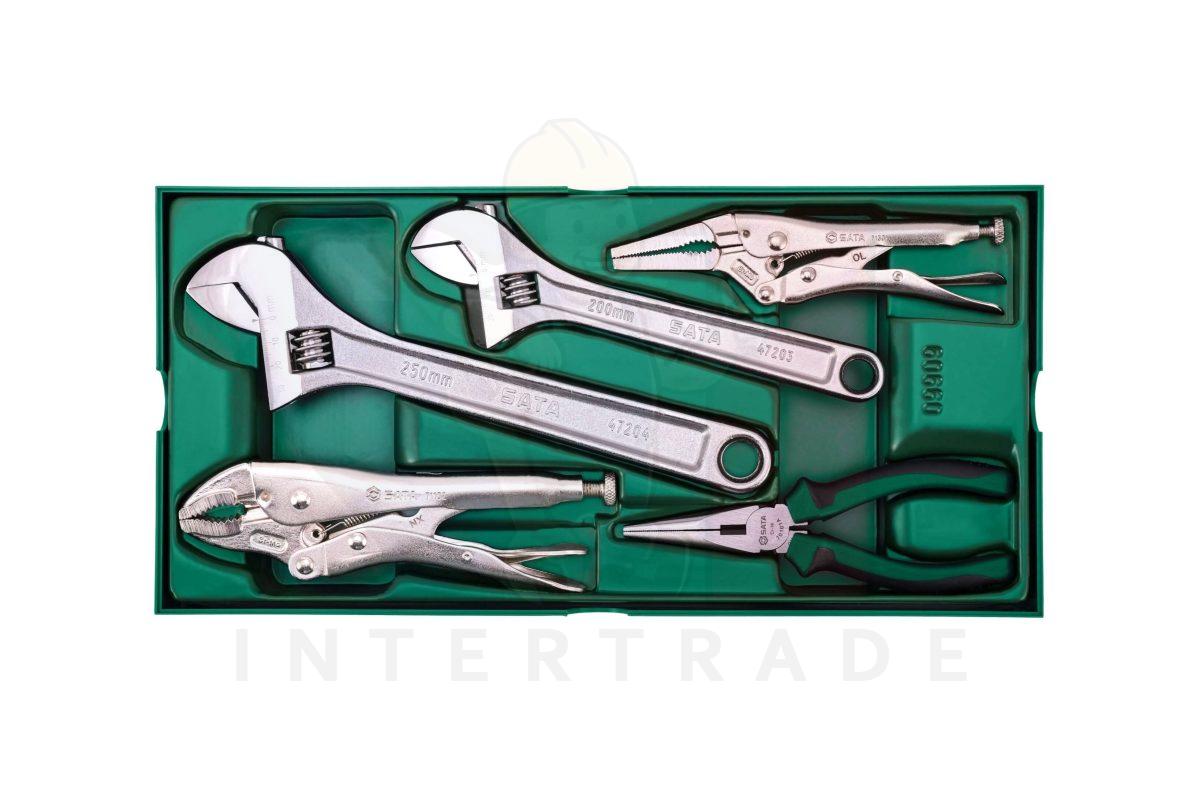 ชุดถาดประแจเลื่อนและคีม SATA 09909 - STintertrade