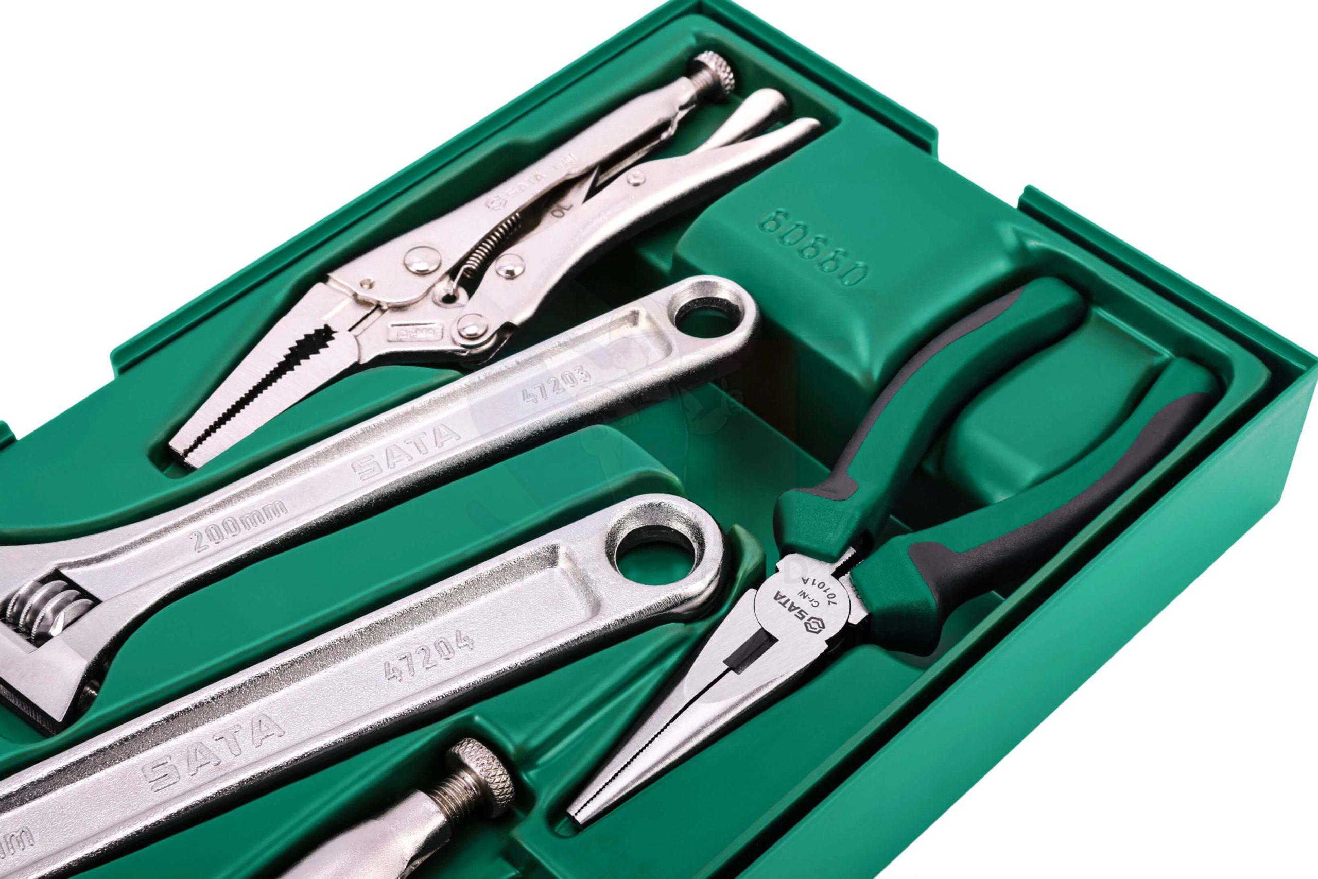 ชุดถาดประแจเลื่อนและคีม SATA 09909 - STintertrade