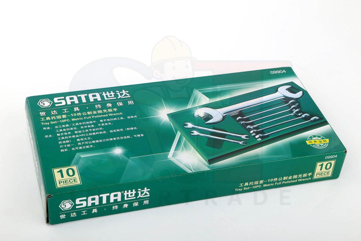 ชุดถาดประแจปากตาย 10 ชิ้น SATA 09904 - STintertrade