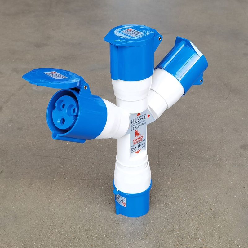 พาวเวอร์ปลั๊ก 2สาย 3ขา 32A รุ่น P1-023Y SUMO - STintertrade