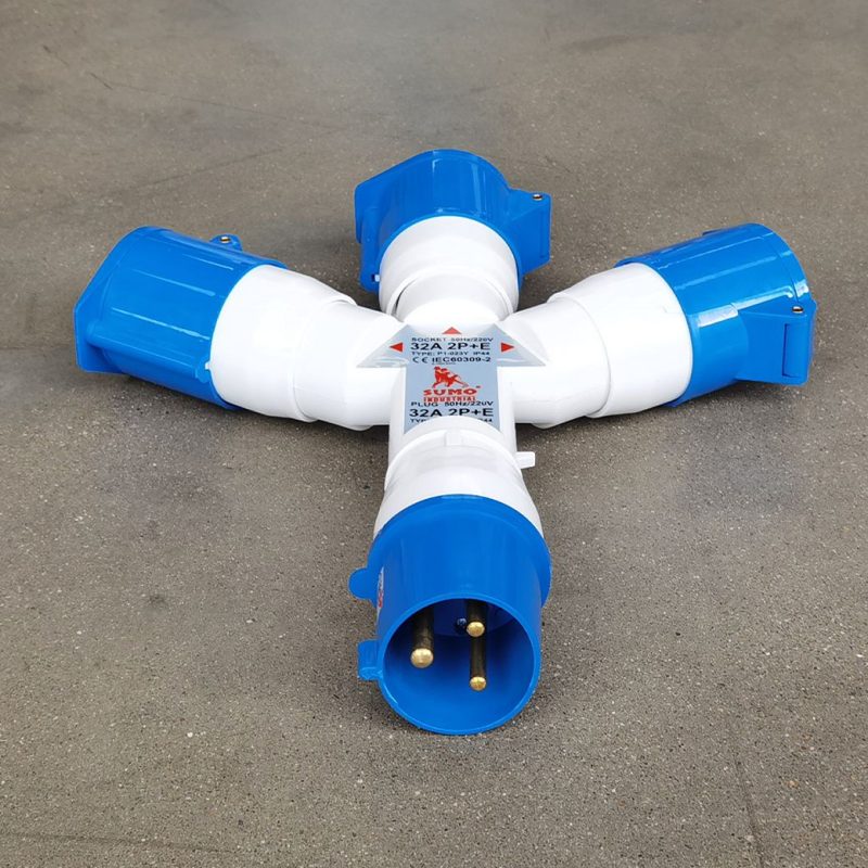 พาวเวอร์ปลั๊ก 2สาย 3ขา 32A รุ่น P1-023Y SUMO - STintertrade