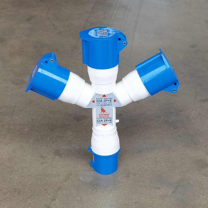 พาวเวอร์ปลั๊ก 2สาย 3ขา 32A รุ่น P1-023Y SUMO - STintertrade