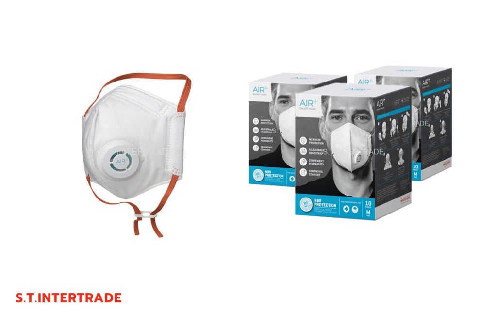 หน้ากาก AIR+ Smart Mask (N99) พร้อมวาล์ว: ป้องกันฝุ่น PM2.5 และไวรัส ...